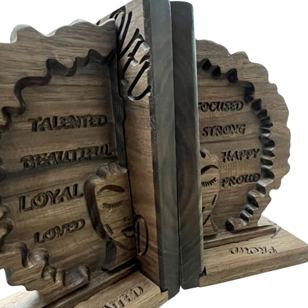 Walnut Black Girl Bookends - URBAN WOOD